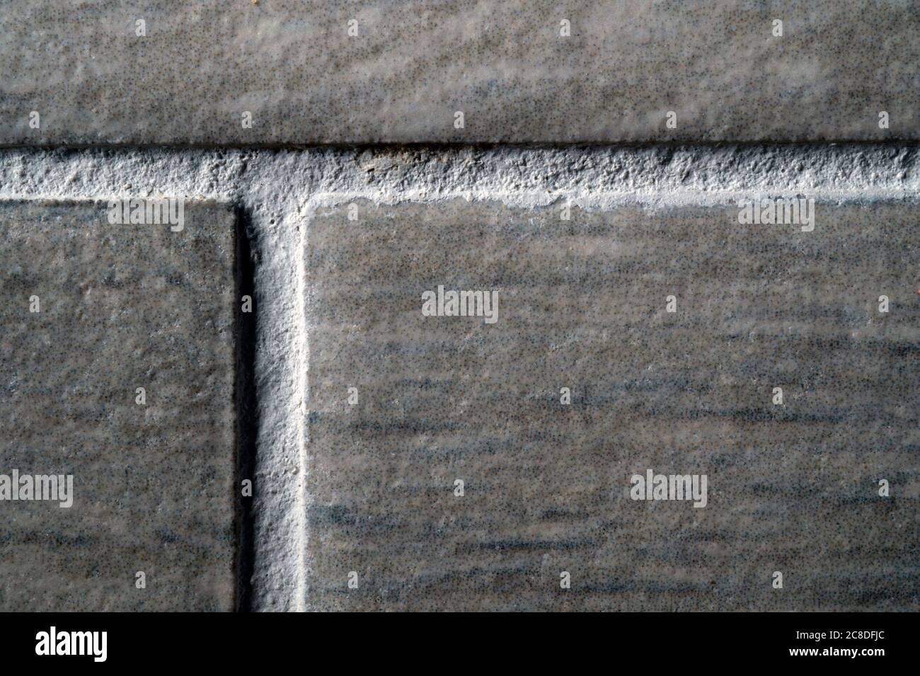 stone ceramic glued tiles seams close-up macro texture background Stock ...