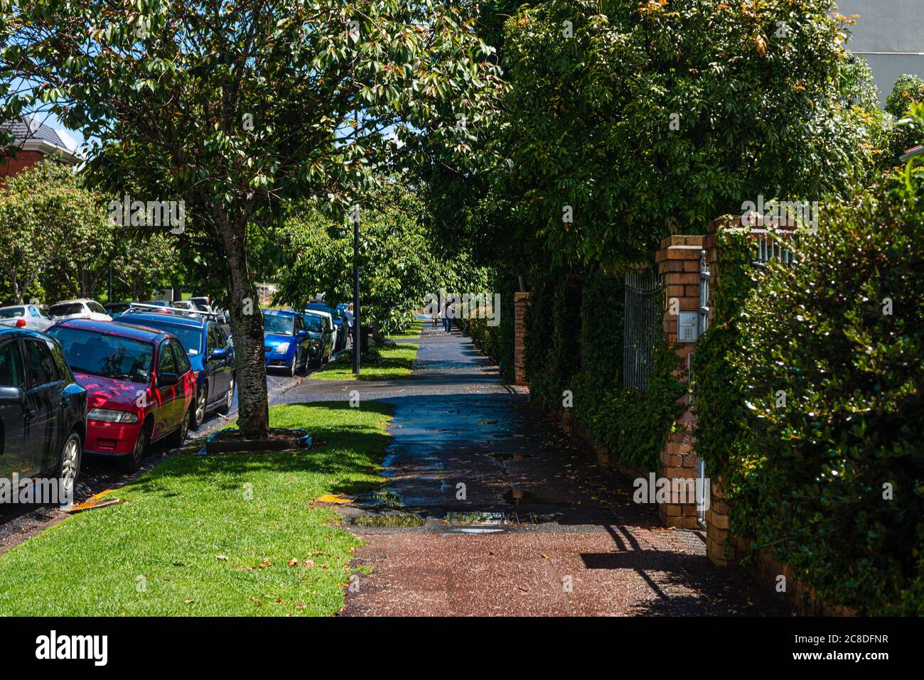 Side walk in Parnell Auckland, Suburb Stock Photo - Alamy
