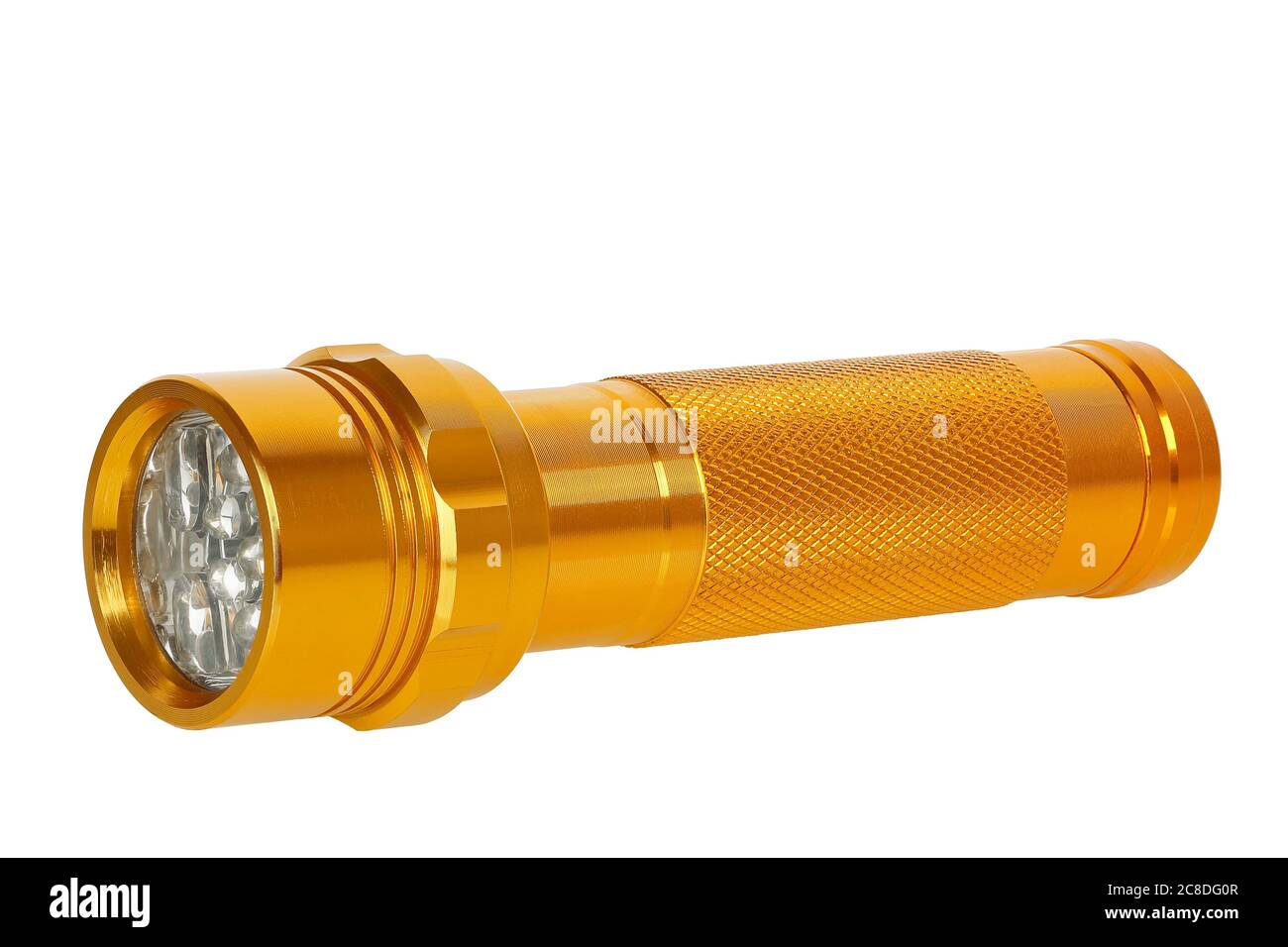 led flashlight isolated on white Stock Photo - Alamy