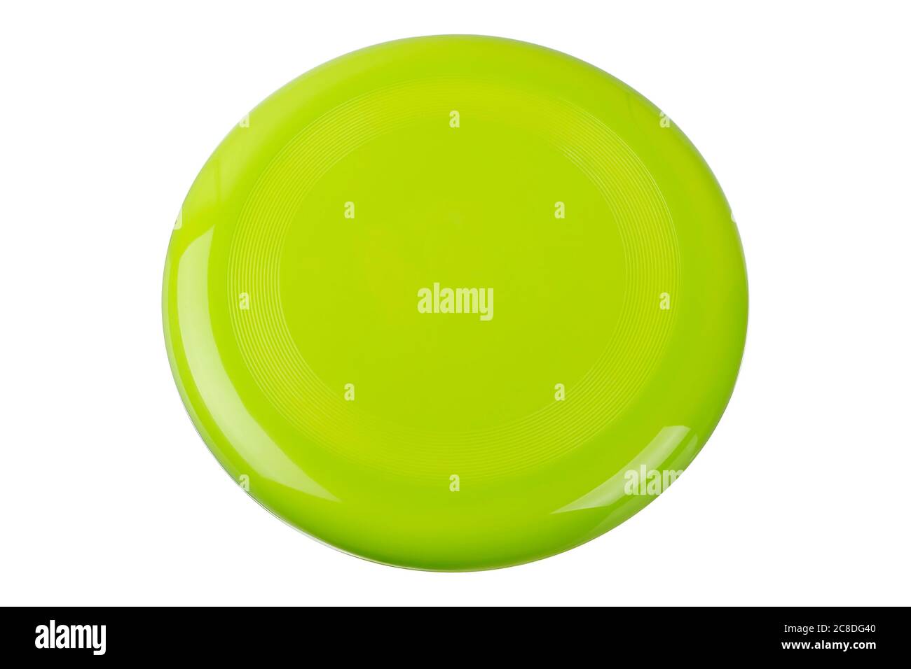 green frisbee isolated on white Stock Photo - Alamy