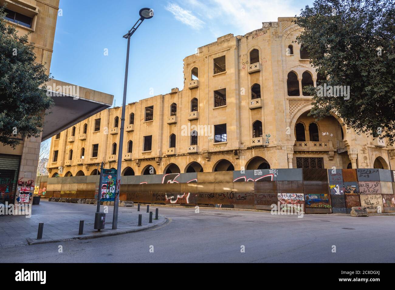 Abandoned Grand Theatre building on Syria Street in downtown of Beirut ...