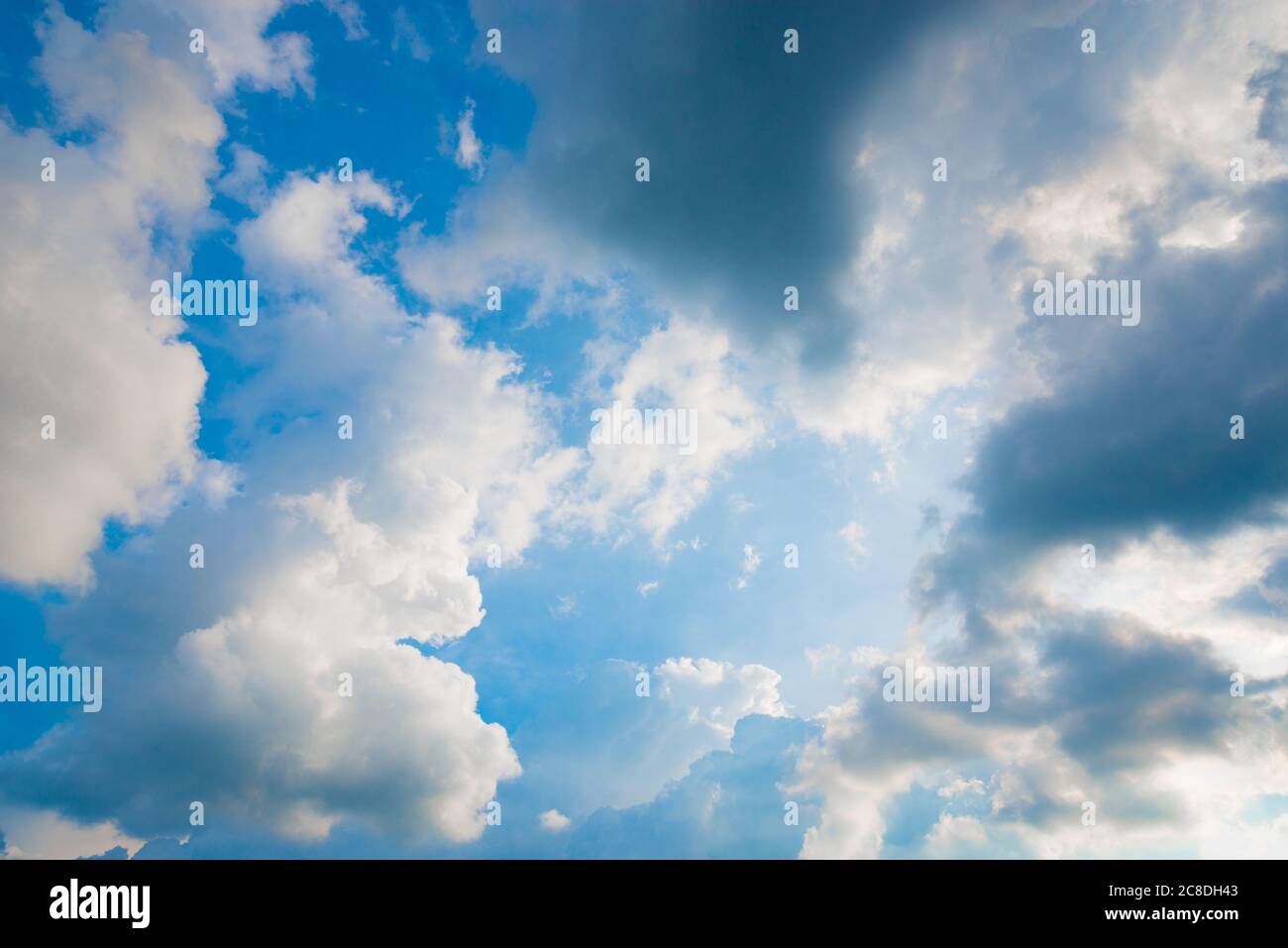 Portrait of beautiful blue sky with clouds Stock Photo - Alamy