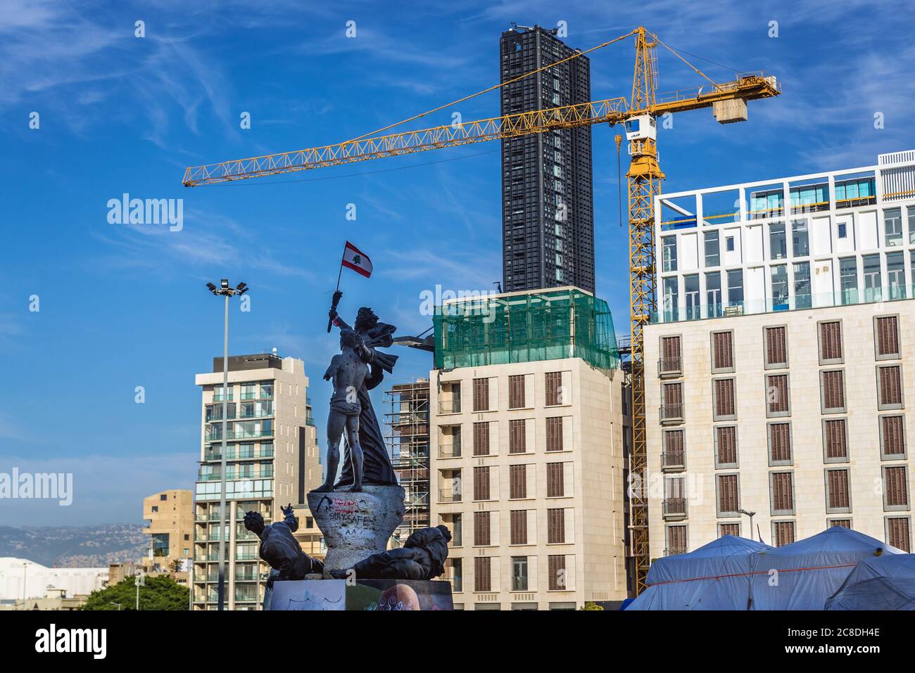 Monument on the Martyrs Square designed by Italian sculptor Marino ...