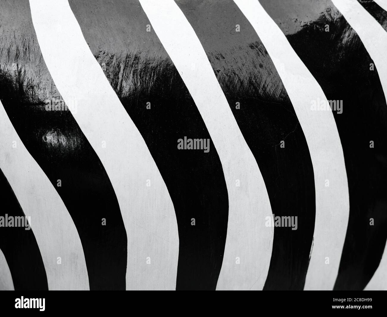 Portrait of wall painted in Zebra pattern Stock Photo - Alamy