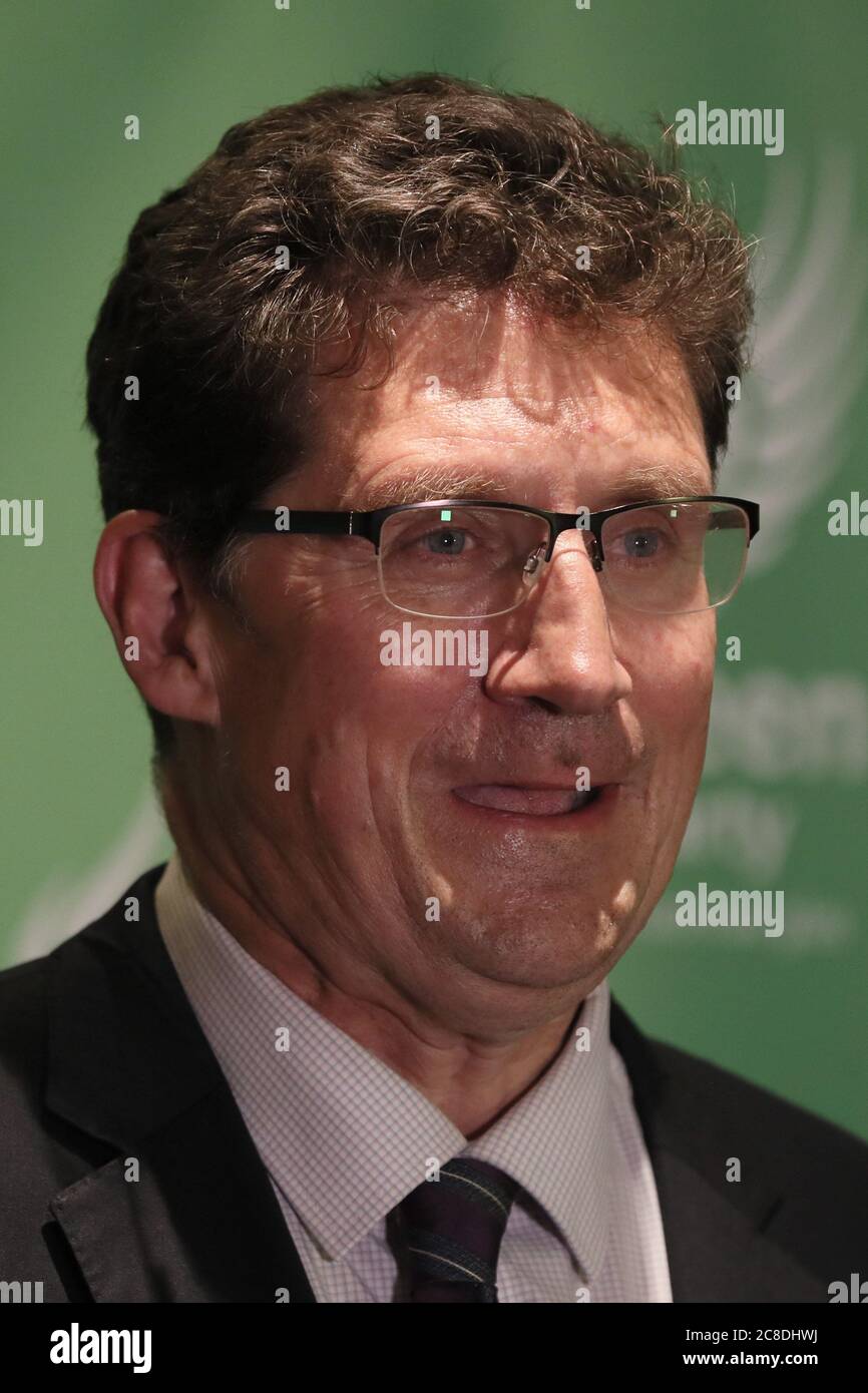 Eamon Ryan who has been re-elected as leader of IrelandÕs Green Party at the Brooks Hotel in ...