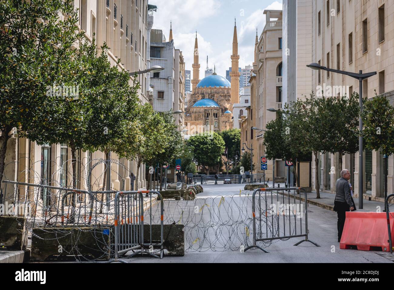 Mohammad Al-Amin Sunni Muslim Mosque also called Blue Mosque, located ...