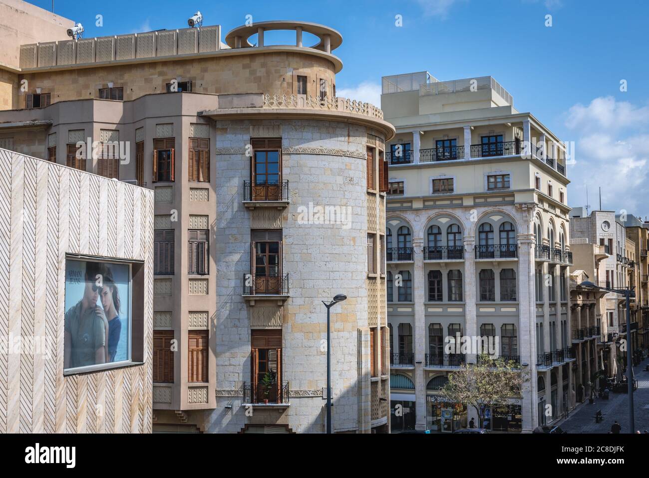 Buildings in Beirut Souks shopping area in Beirut, Lebanon Stock Photo ...