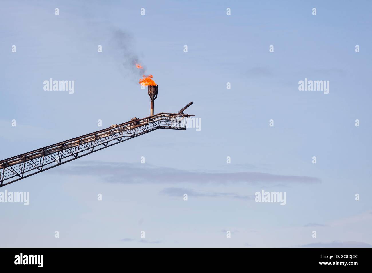 Offshore oil rig flame stag close up Stock Photo - Alamy