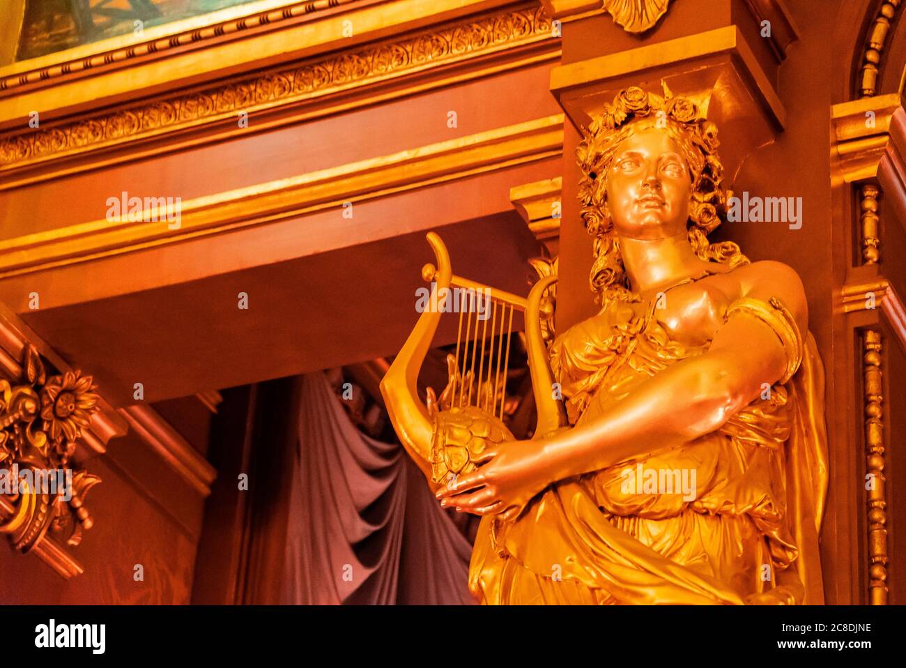 Paris, France - November 14, 2019: Interior details of the Opera ...