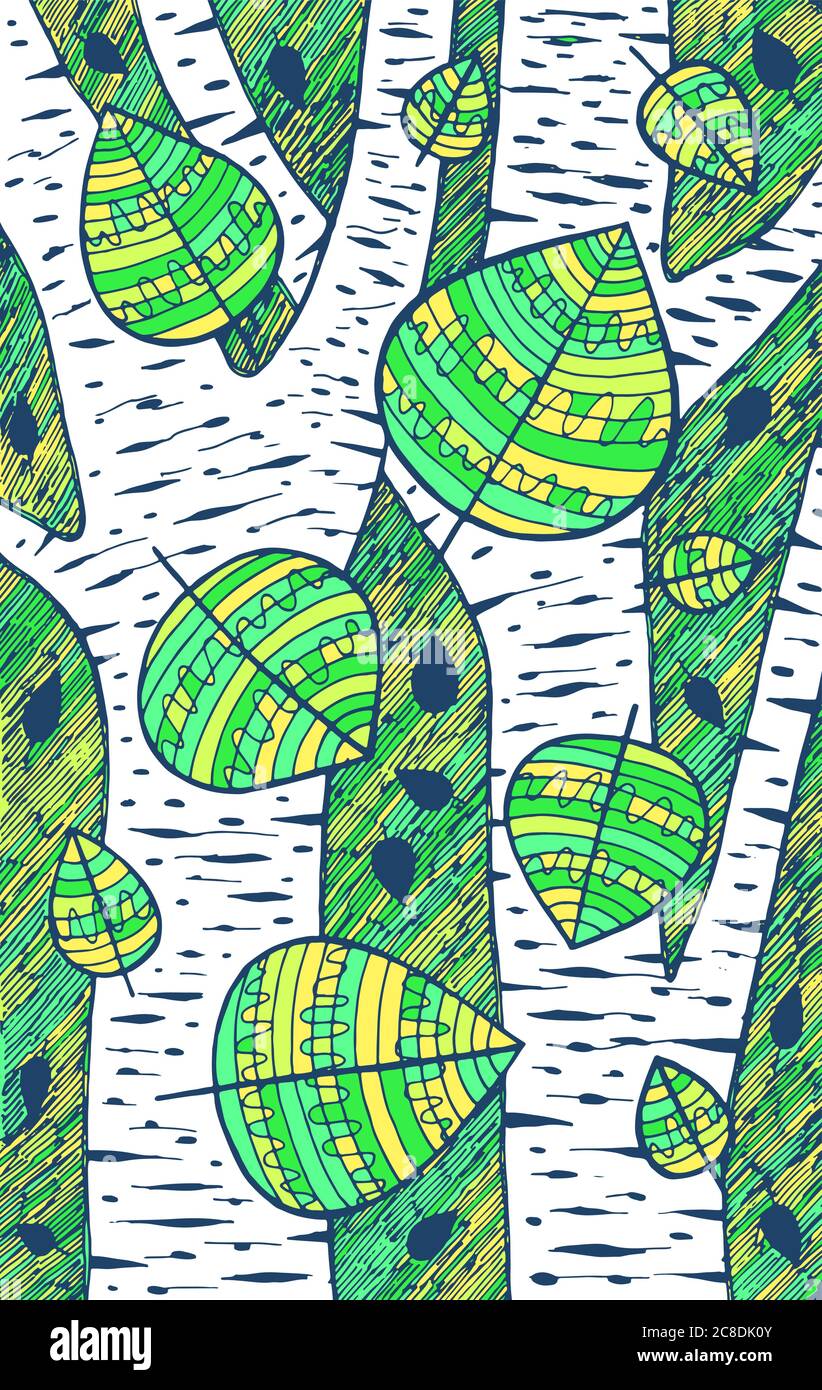 Aspen botanical illustration hi-res stock photography and images - Alamy