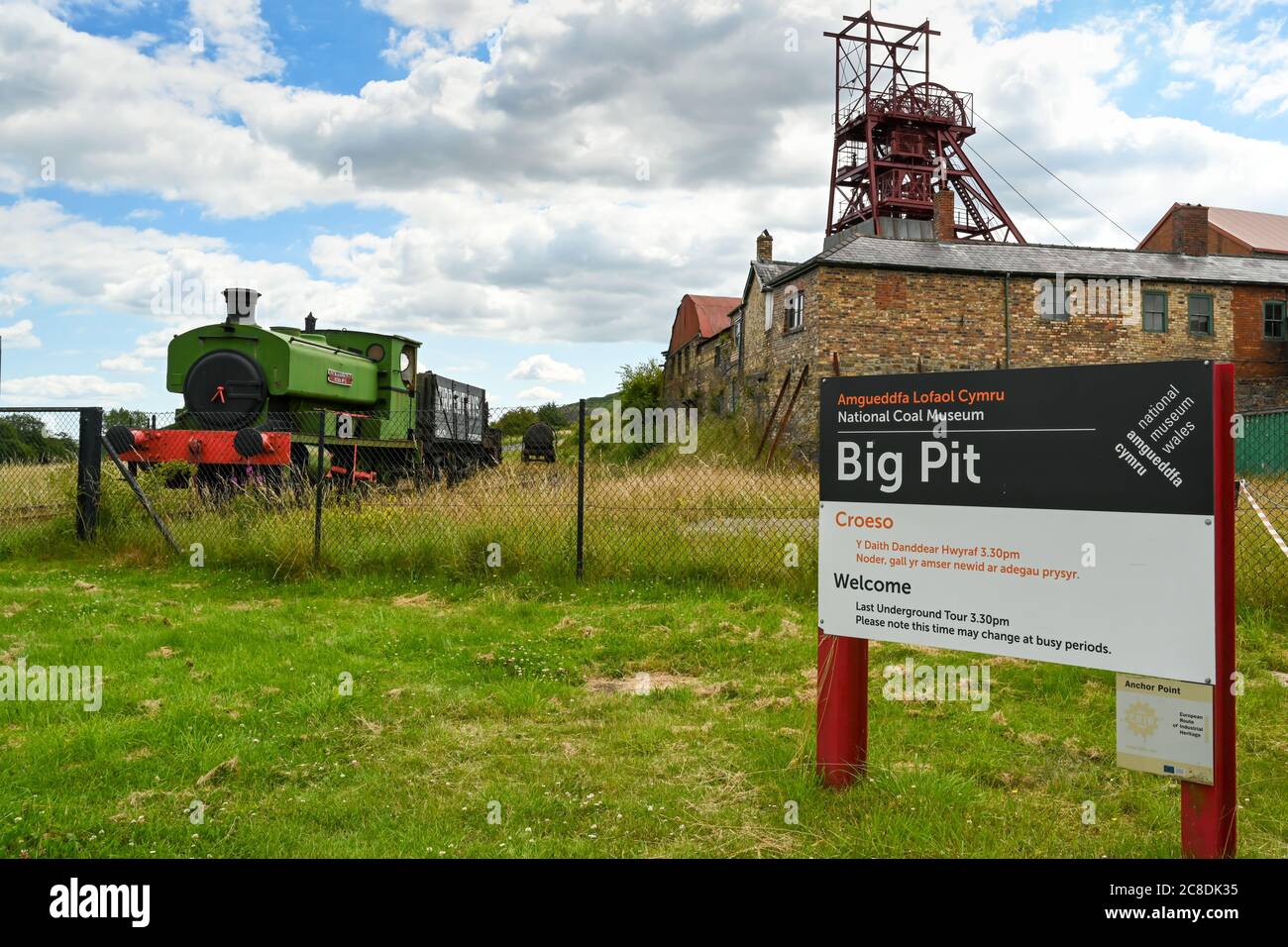 Blaenavon, Wales - July 2020: Sign outside the Big Pit museum in ...