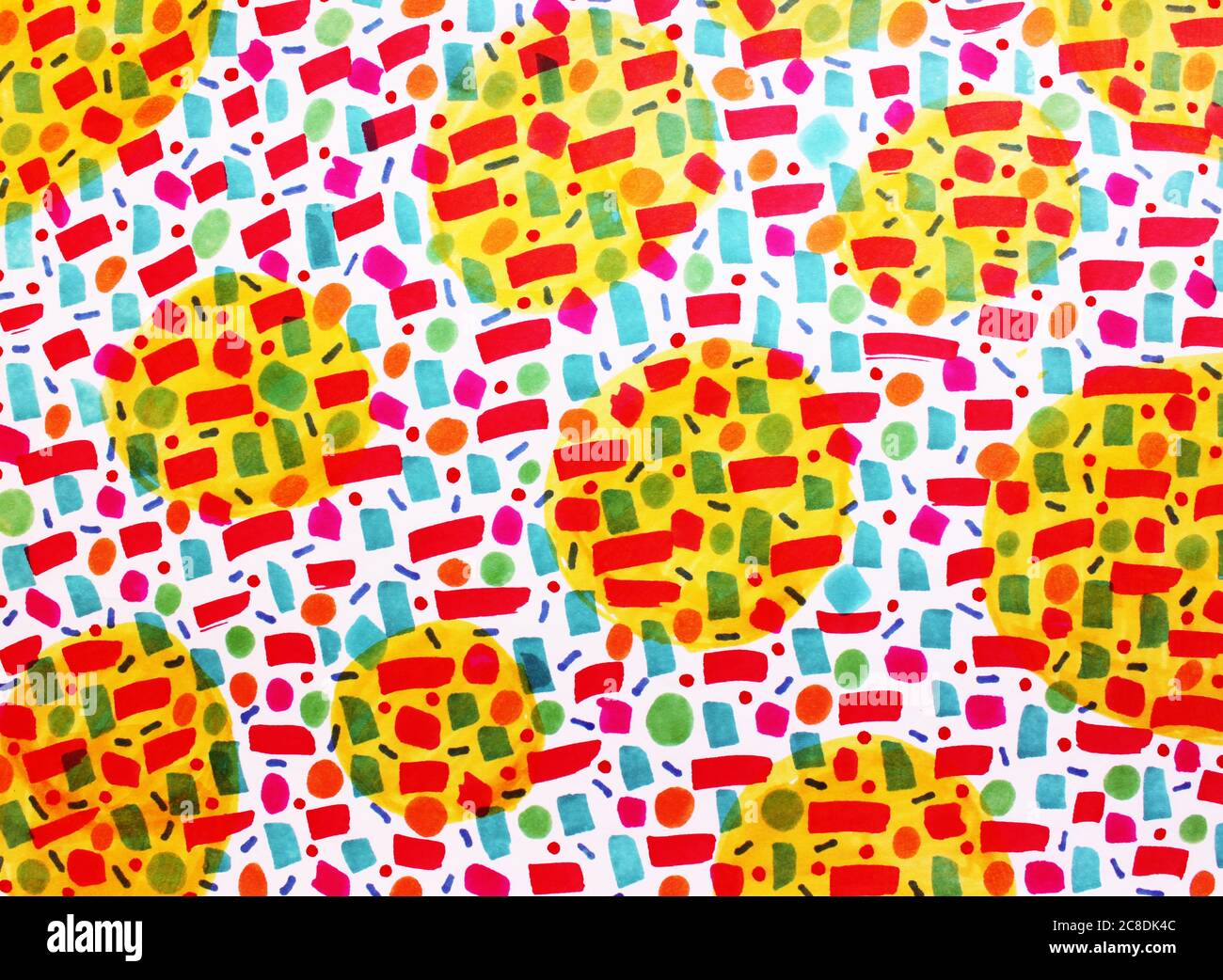 Marker strokes drawing background. Abstract colorful hand drawn ...