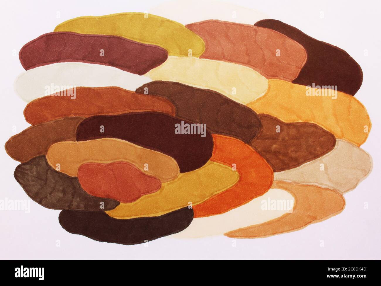 Tree bark texture element. Marker drawing background. Abstract floral ...