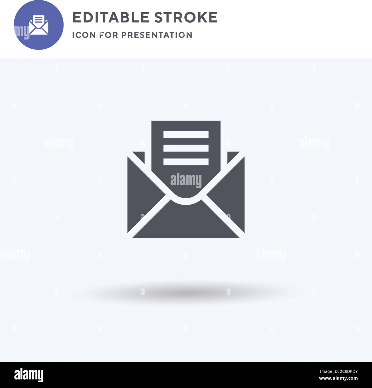 Newsletter icon vector, filled flat sign, solid pictogram isolated on ...
