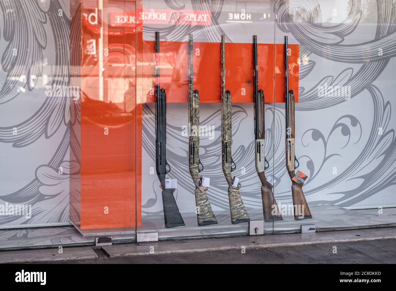 Gun shop in Jounieh coastal city in Keserwan District near Beirut ...