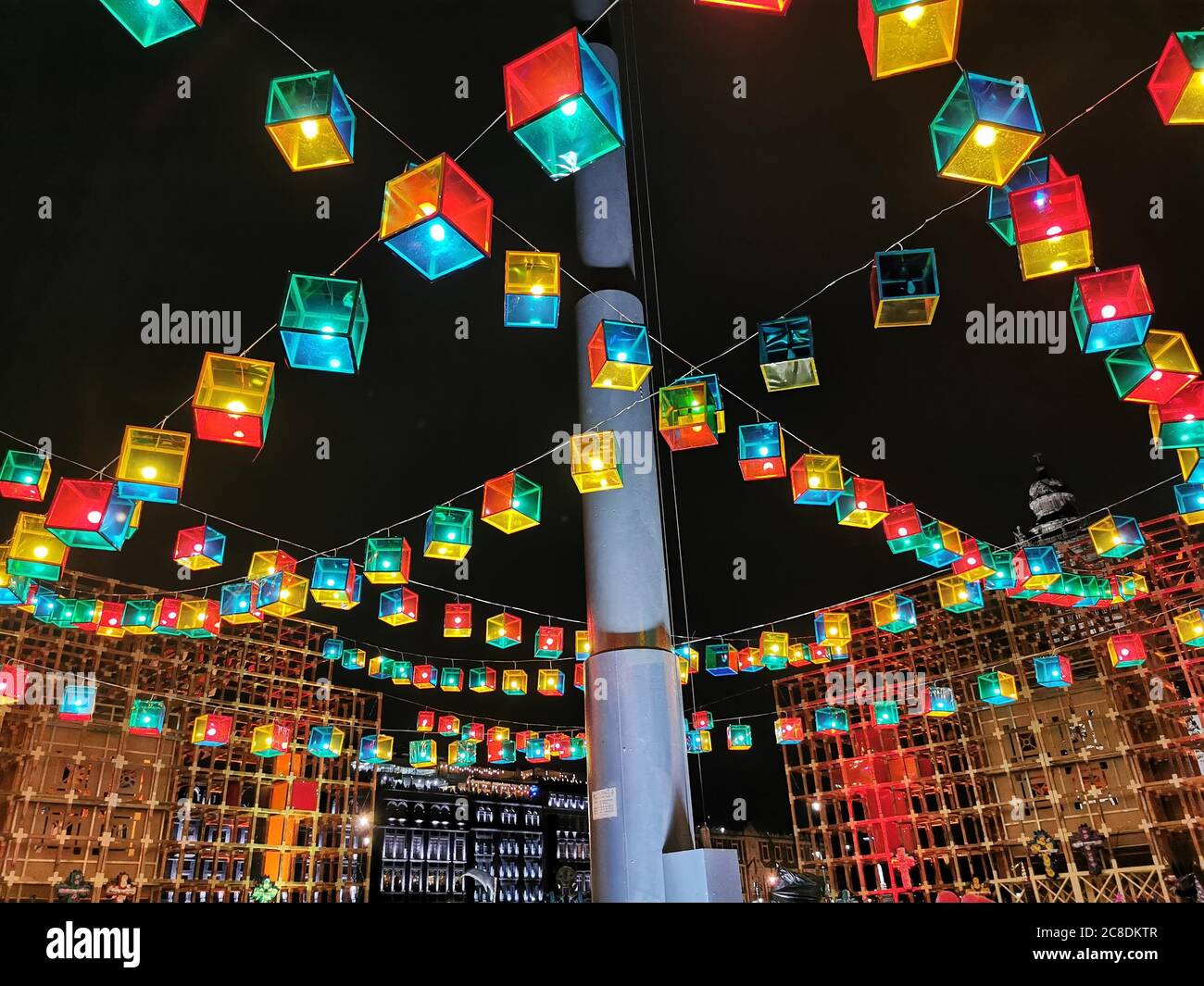 Lights in Mexico City night Stock Photo - Alamy