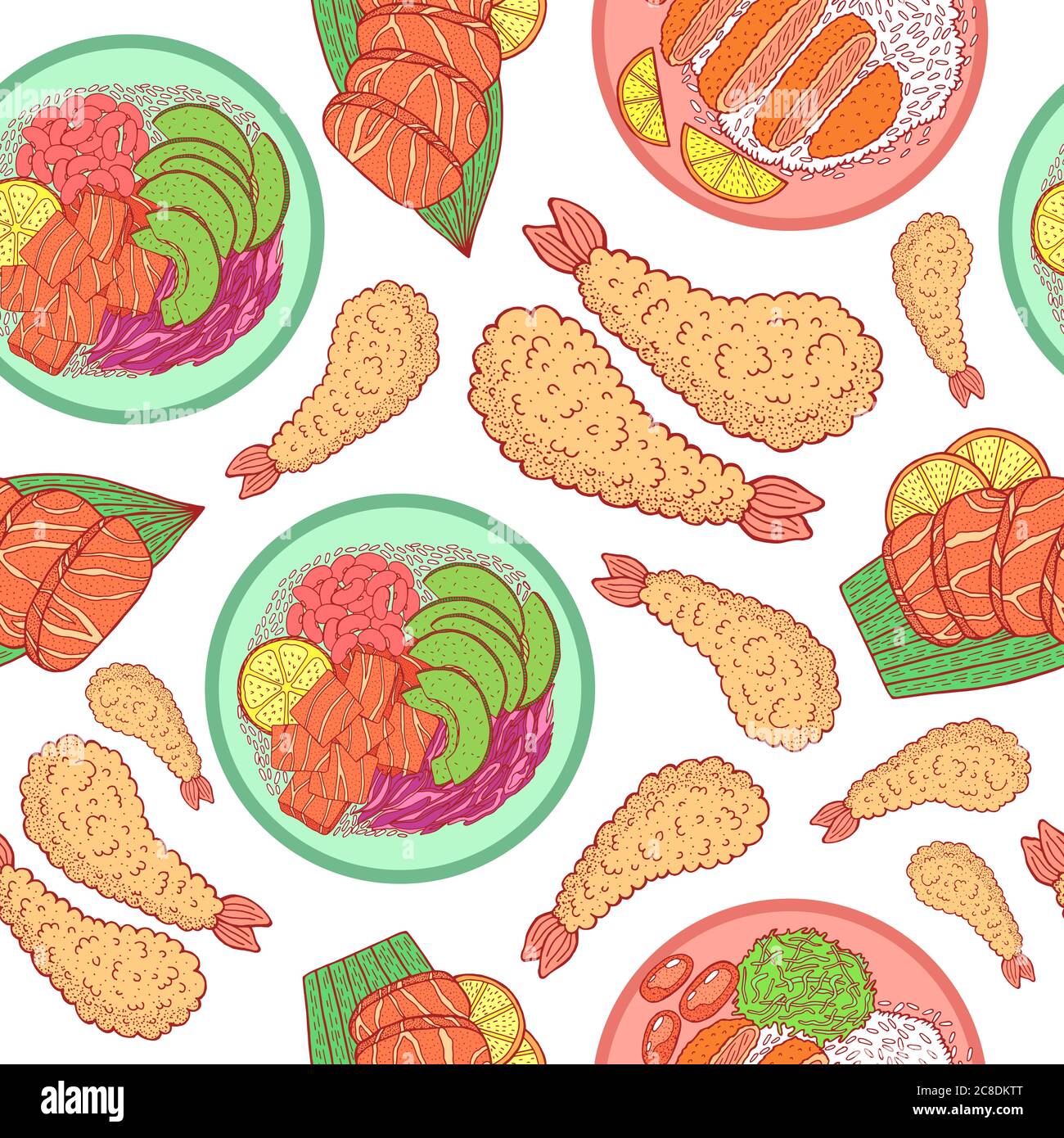 Beautiful japanese food, great design for any purposes. Doodle vector ...