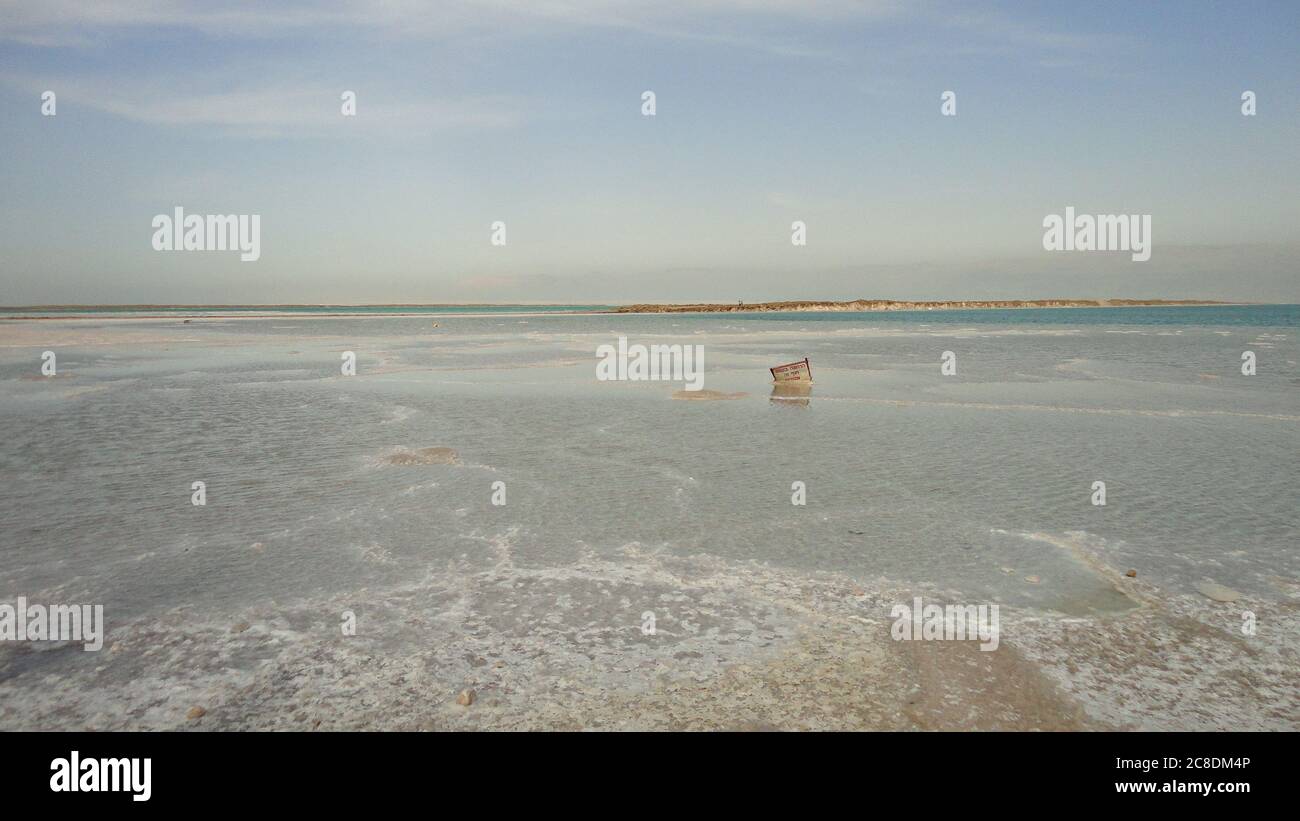 Israel, Dead sea salt shore Stock Photo - Alamy