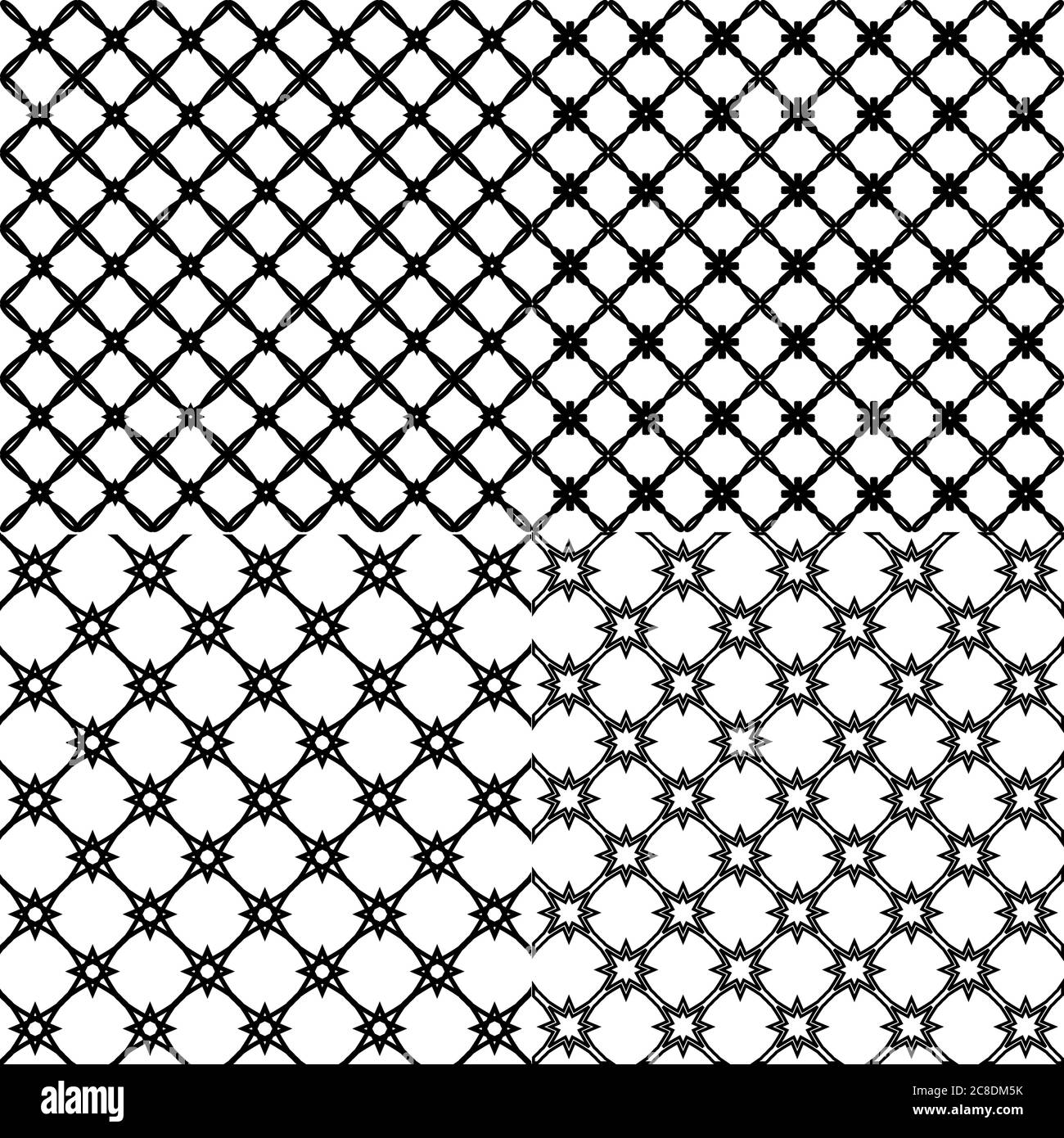 Vector illustration of a set of abstract patterns Stock Vector Image ...