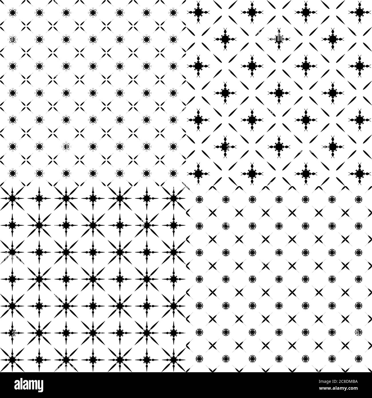 Vector illustration of a set of abstract patterns Stock Vector Image ...