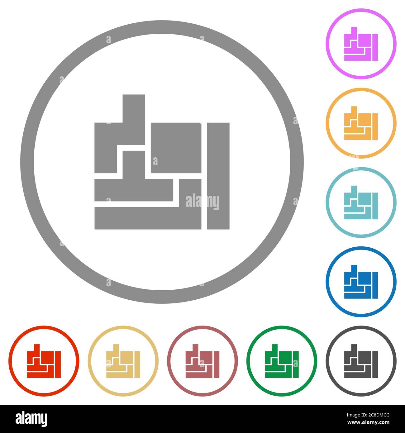 Tetris game flat color icons in round outlines on white background Stock Vector Image & Art - Alamy