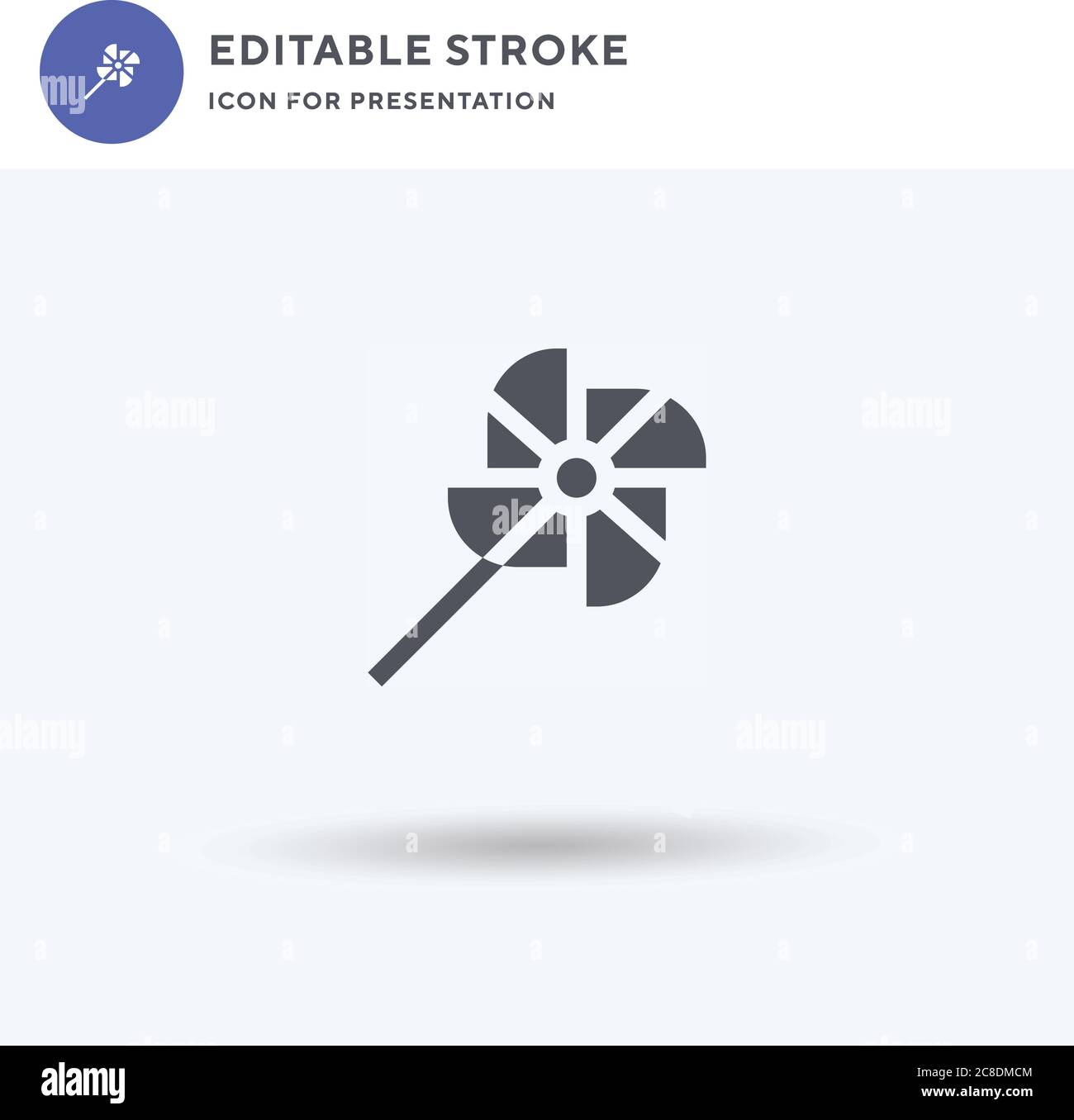 Windmill icon vector, filled flat sign, solid pictogram isolated on ...