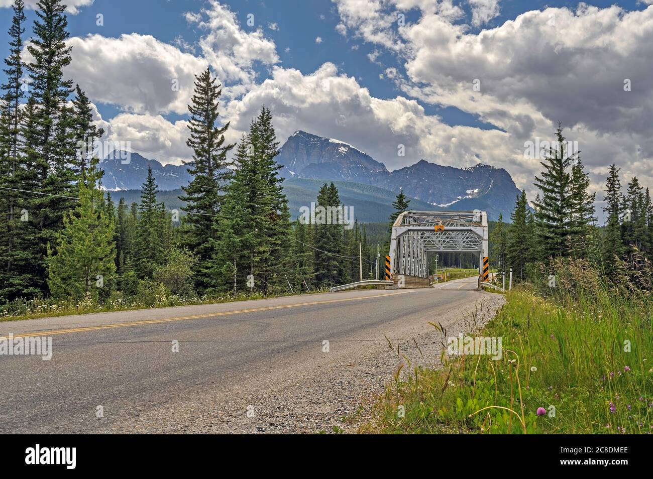 Castle Junction Bridge with Storm Mountain in Banff National Park ...