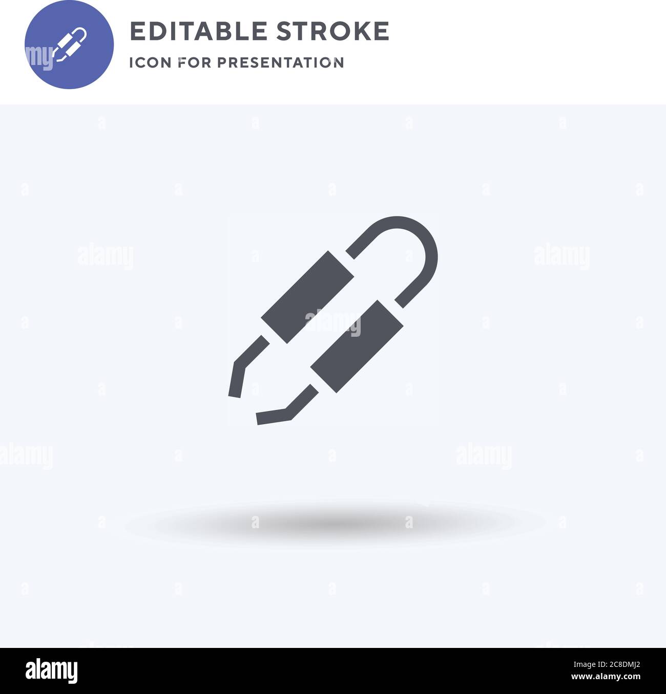 Clamp icon vector, filled flat sign, solid pictogram isolated on white ...