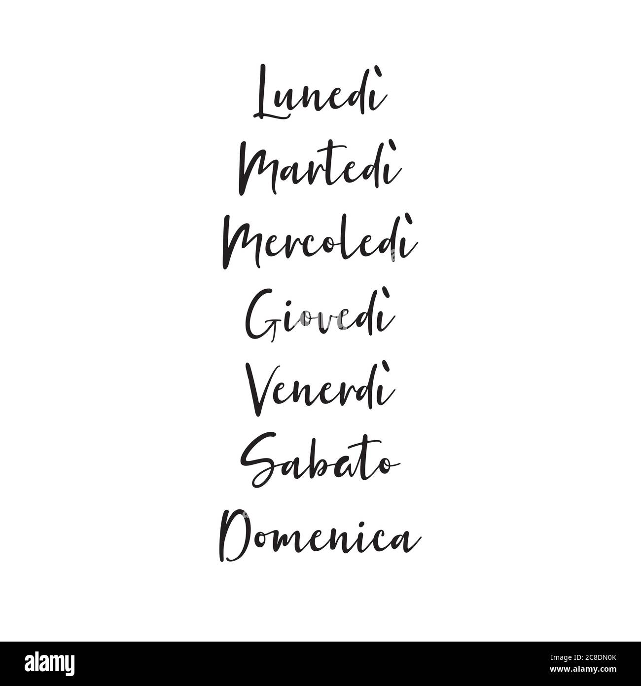 Days Of The Week In Italian