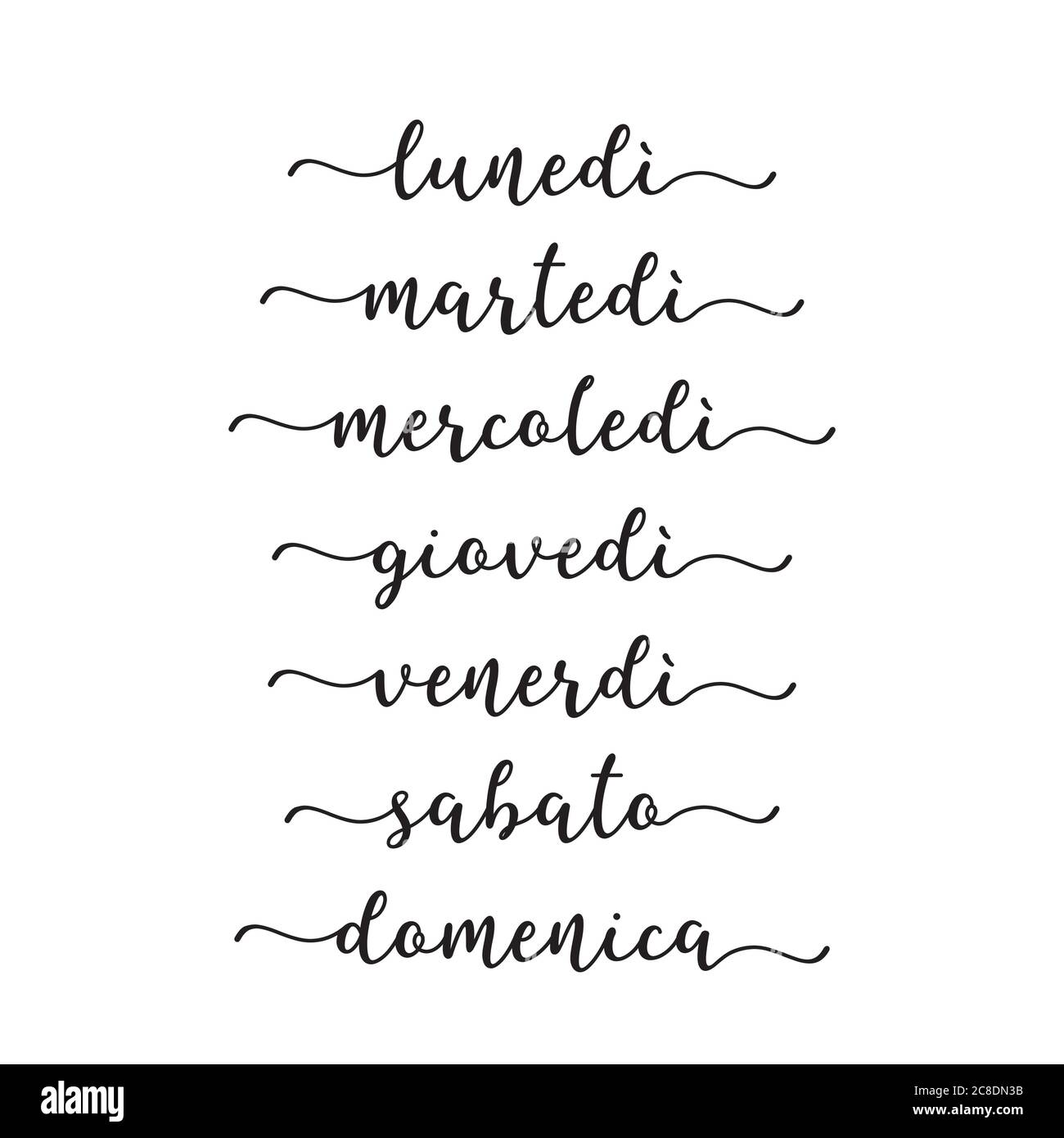 Days Of The Week In Italian