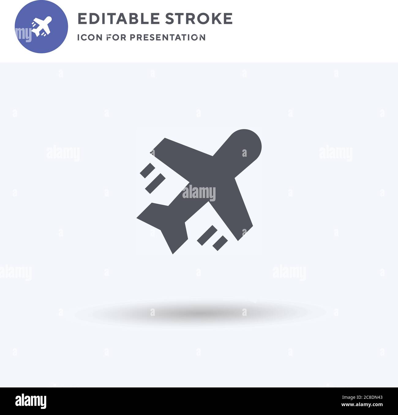 Air Plane icon vector, filled flat sign, solid pictogram isolated on ...