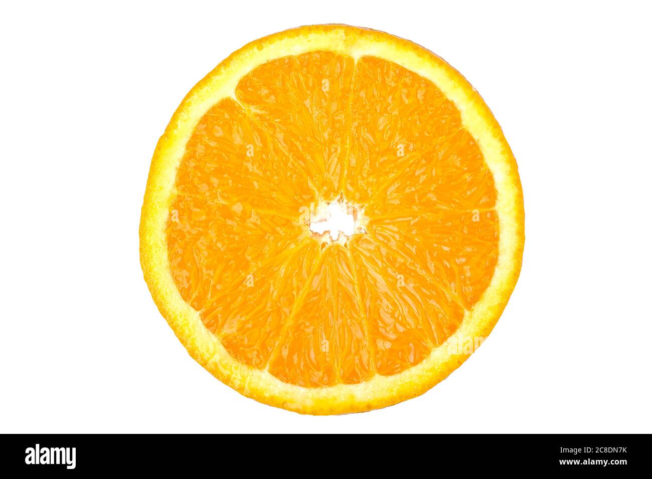 orange slice isolated on white Stock Photo - Alamy