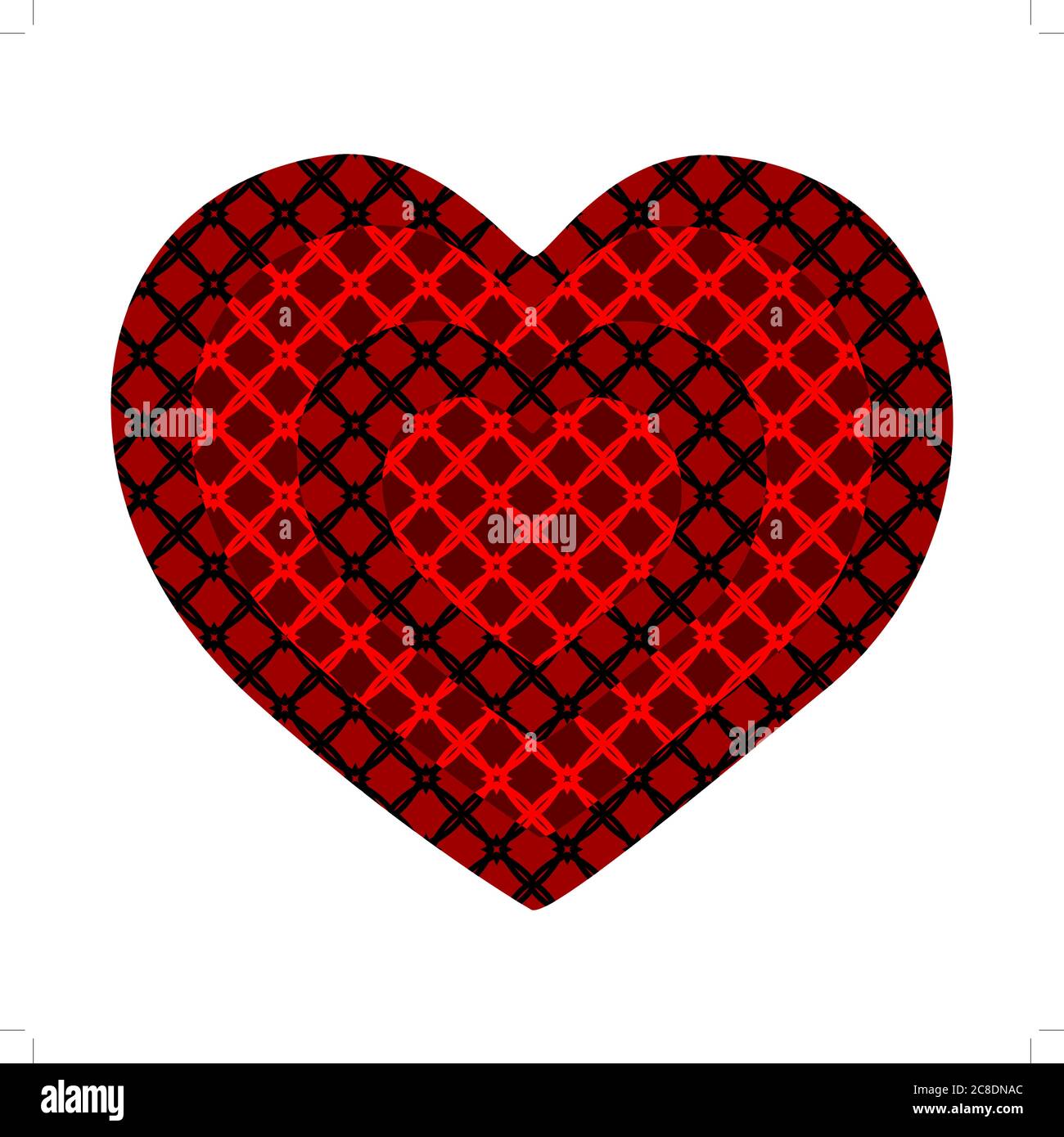 vector illustration of a stylish heart. Valentine's Day theme Stock ...