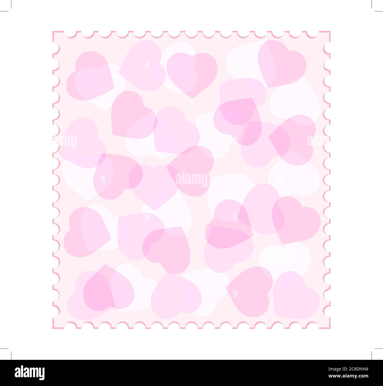 Postage stamp heart Cut Out Stock Images & Pictures - Alamy