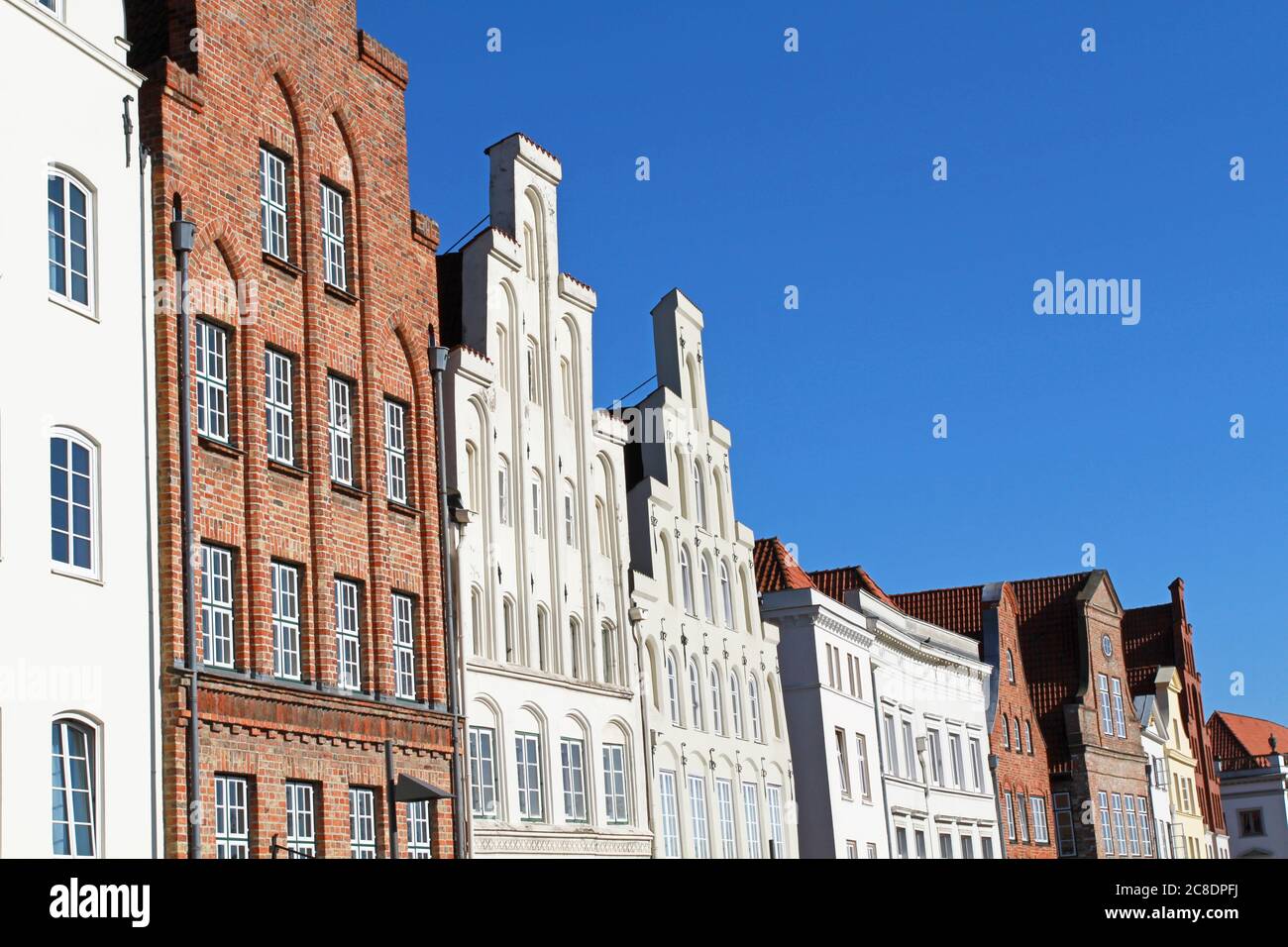 stair gable houses in old town Lübeck Stock Photo - Alamy