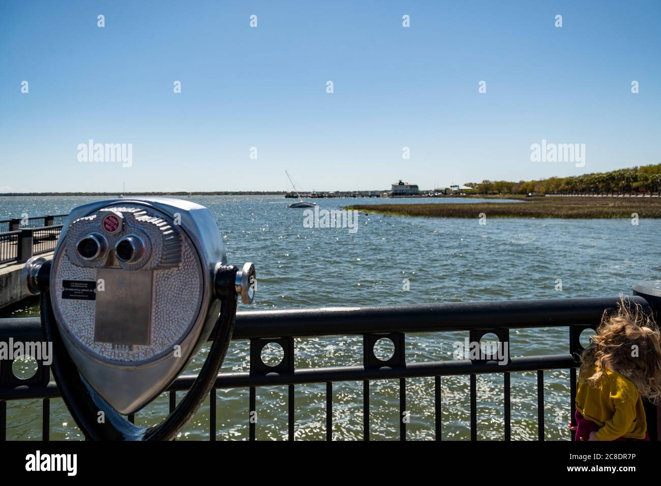 Fishing pier at the Waterfront Park, in Charleston, South Carolina ...