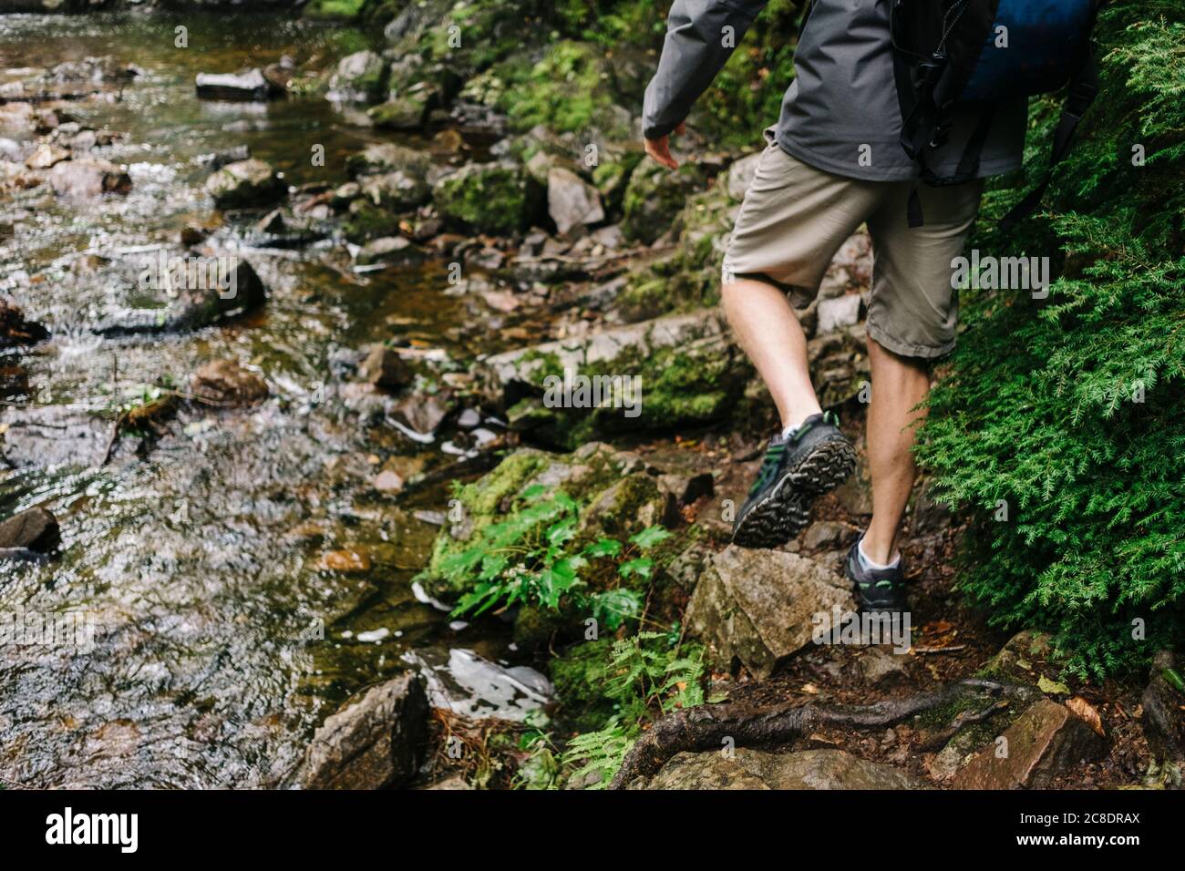 Hiking in stream rear view hi-res stock photography and images - Alamy