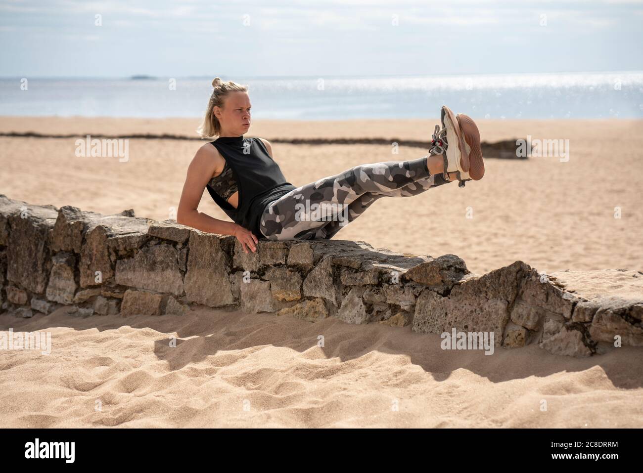 Women during workout beach hi-res stock photography and images - Alamy