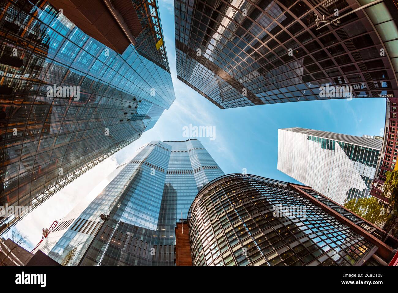 Low angle view of Modern skyscrapers Buildings in Kolkata City ...