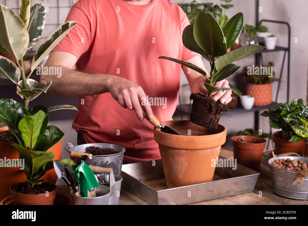 Holding trowel hi-res stock photography and images - Alamy