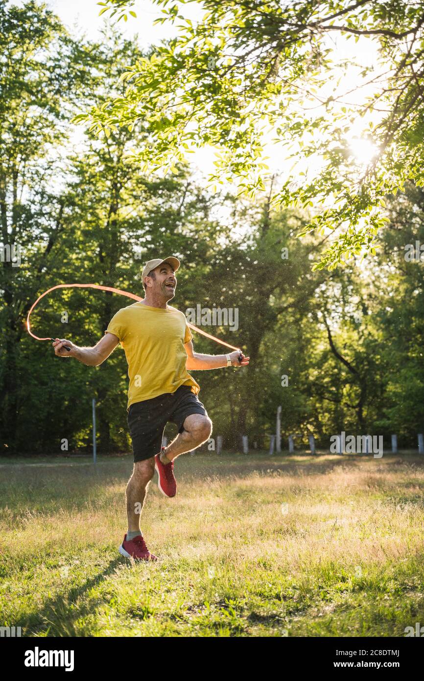 Happy man jump hi-res stock photography and images - Alamy