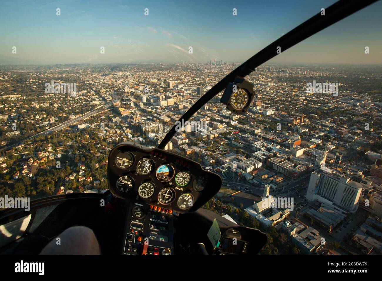 Helicopter POV over Los Angeles, California Stock Photo - Alamy