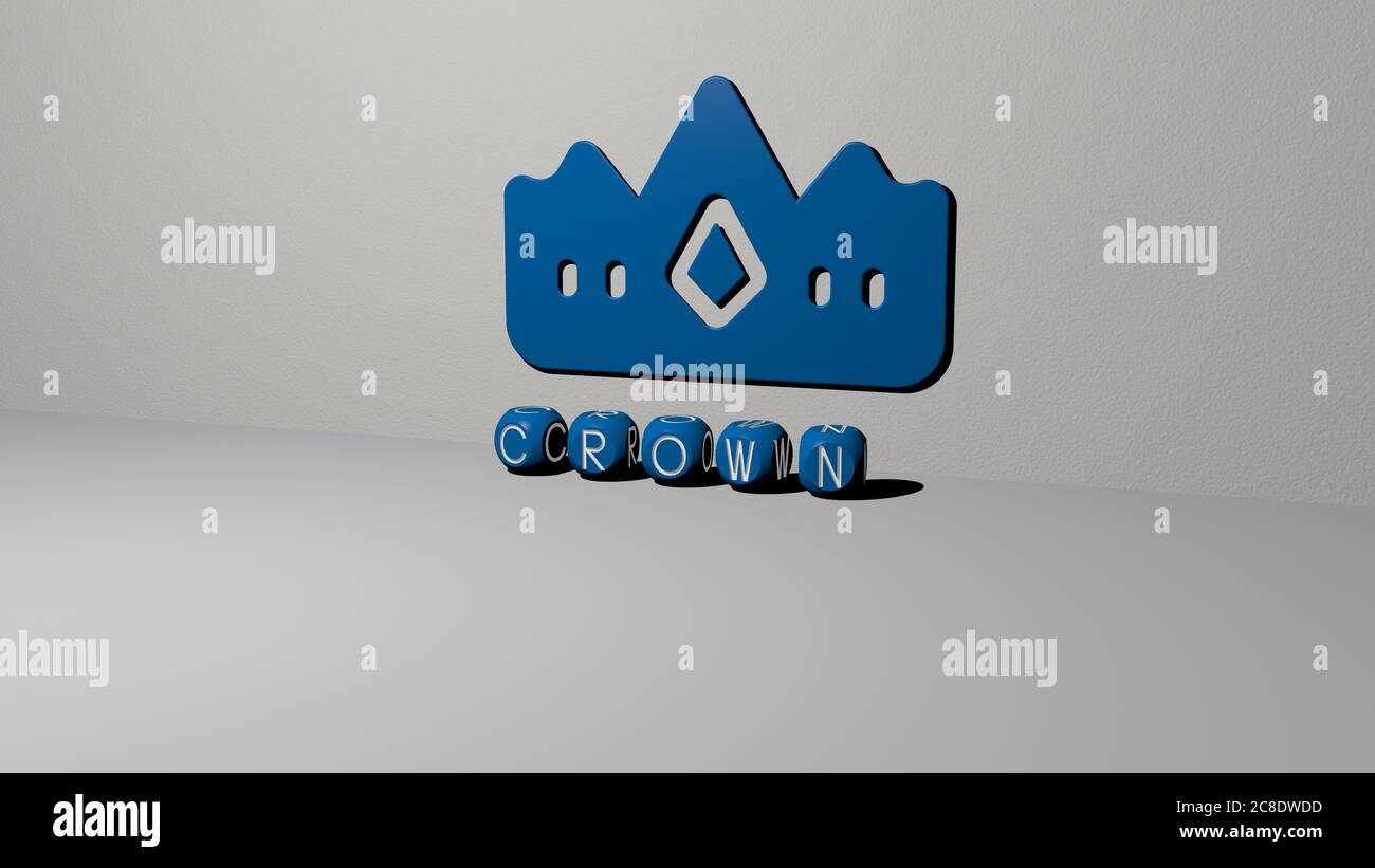 3D graphical image of CROWN vertically along with text built by ...