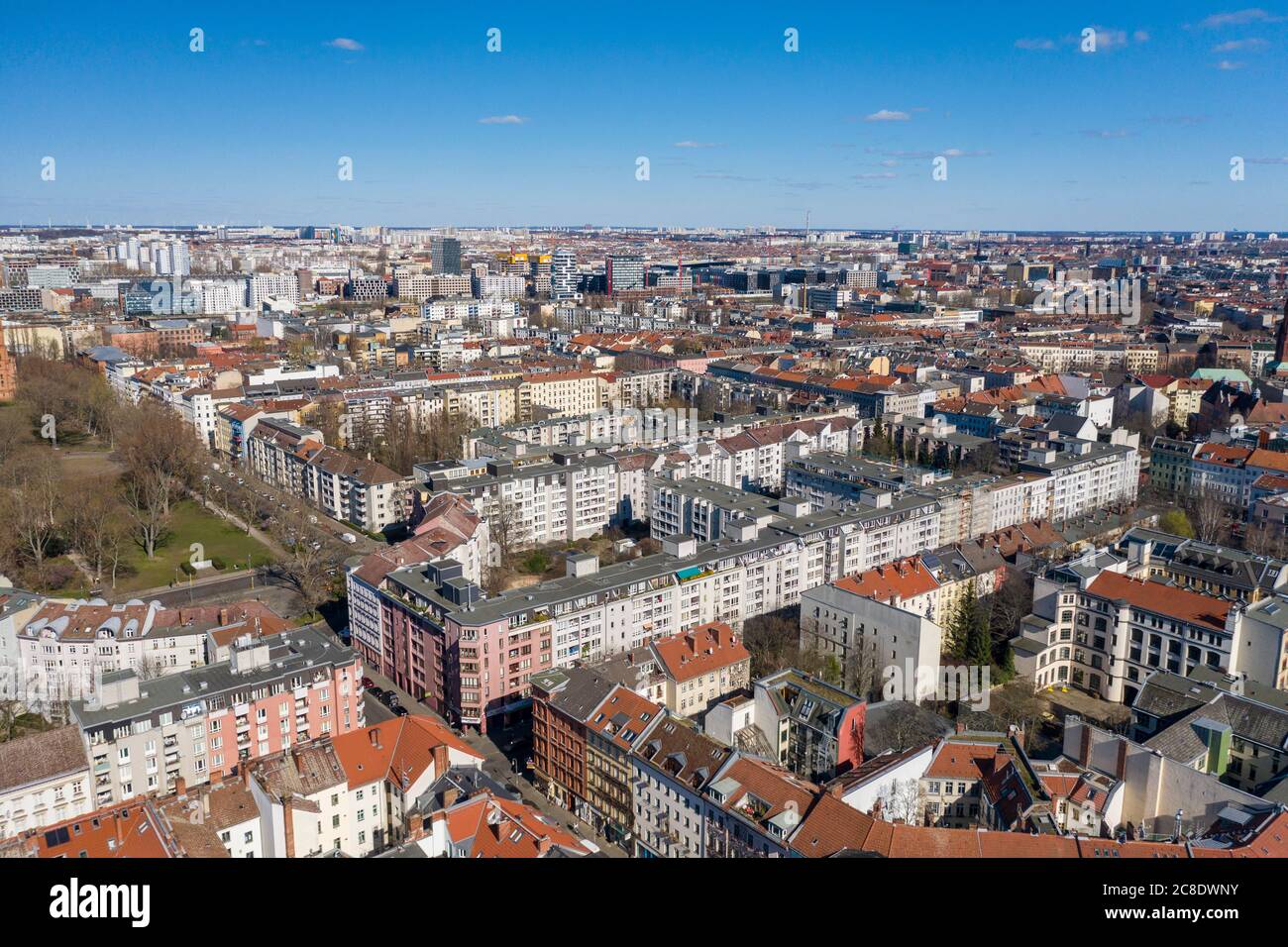 Germany, Berlin, Aerial view of Kreuzberg district Stock Photo - Alamy