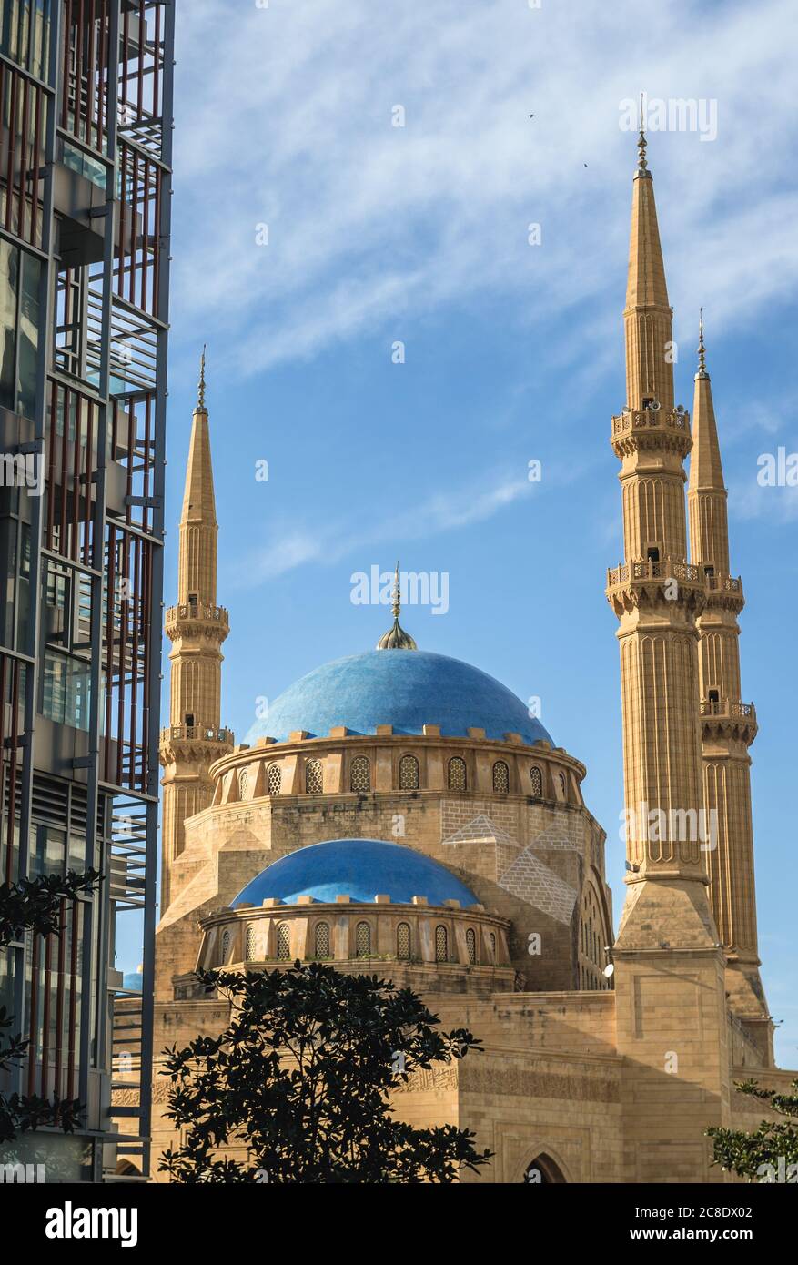 Mohammad Al-Amin Sunni Muslim Mosque also called Blue Mosque, located ...