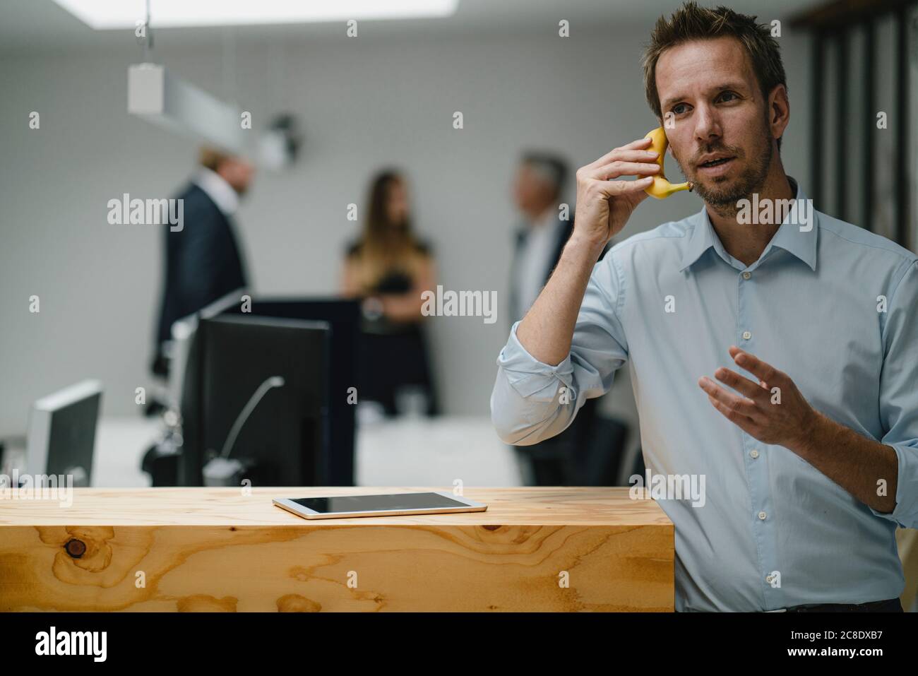 Using banana as a phone hi-res stock photography and images - Alamy