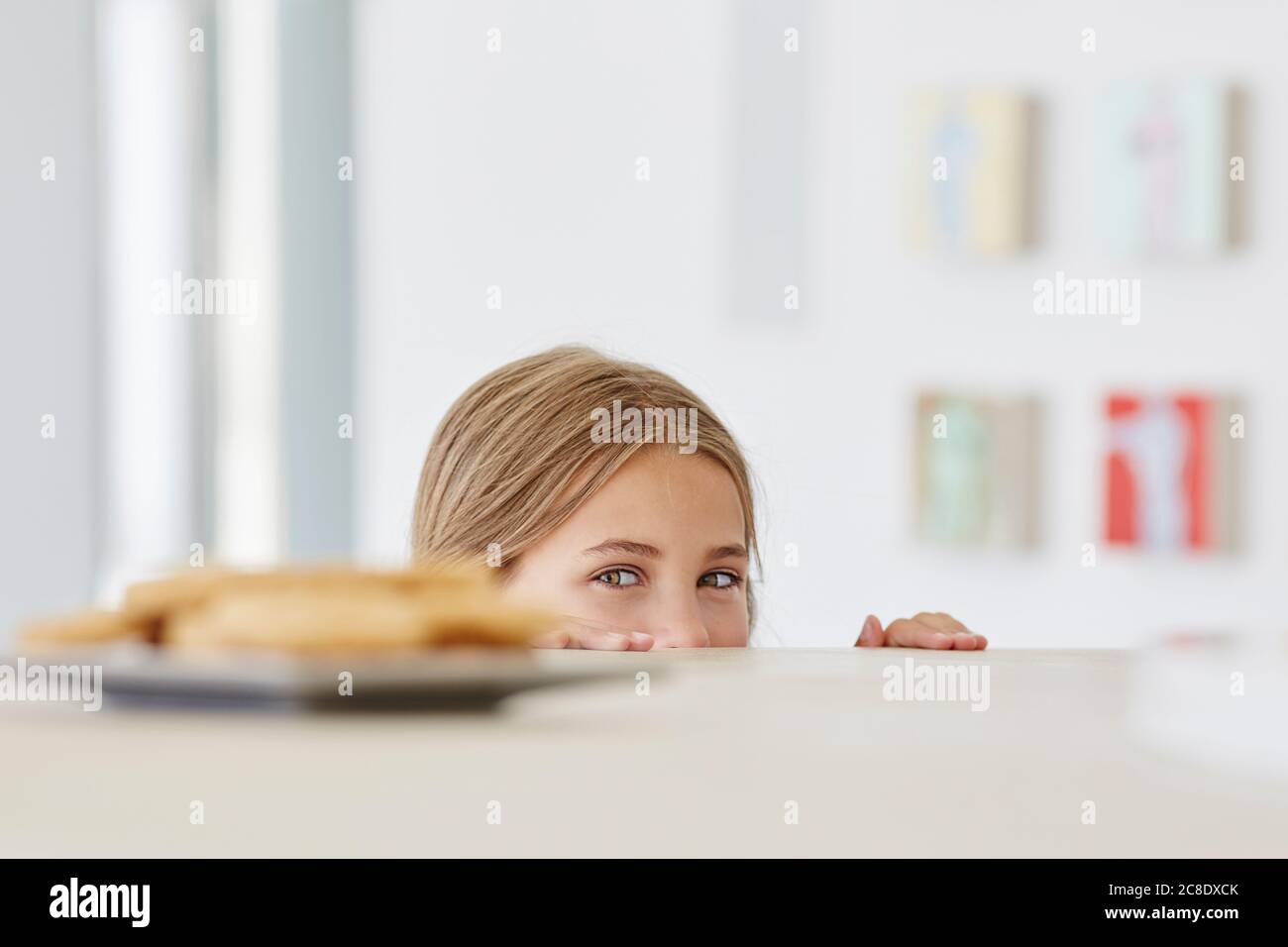 Cute Girl Leaning On Table High Resolution Stock Photography and Images ...