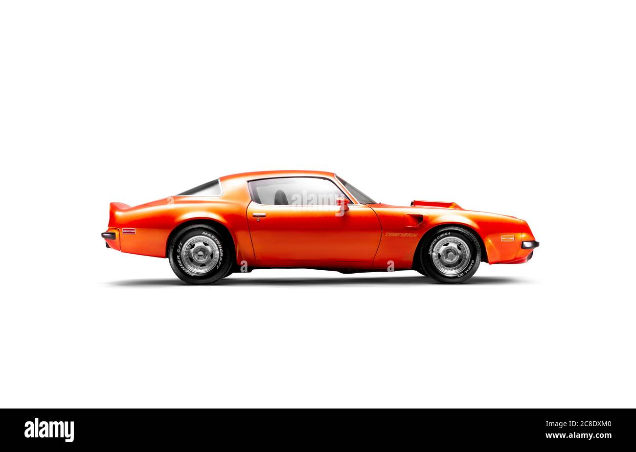 Izmir, Turkey - July 11, 2020: Side view of a 1974 Pontiac Brand Trans ...