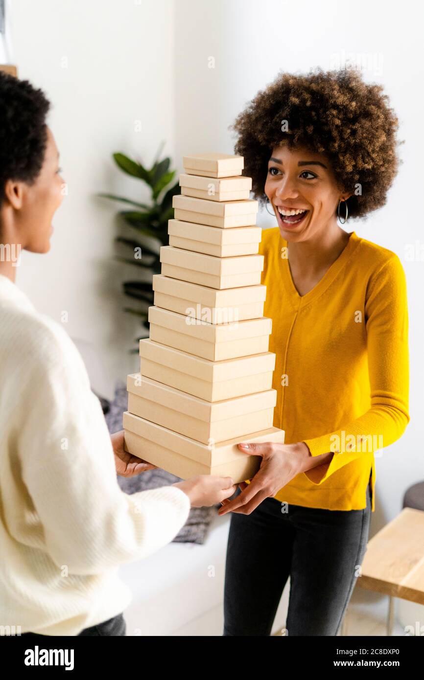 Stack of boxes hi-res stock photography and images - Alamy