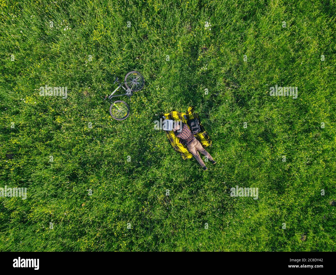 Laptop aerial hi-res stock photography and images - Alamy